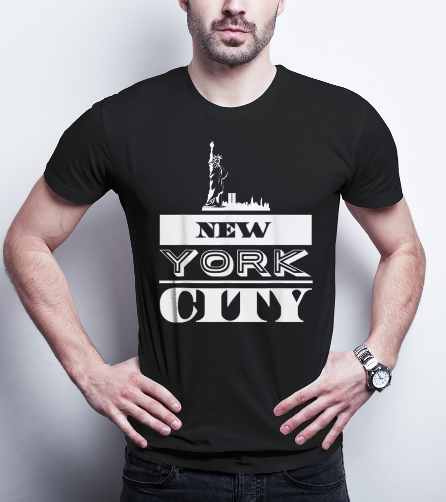 New York City NYC Statue Of Liberty Skyline T-Shirt
