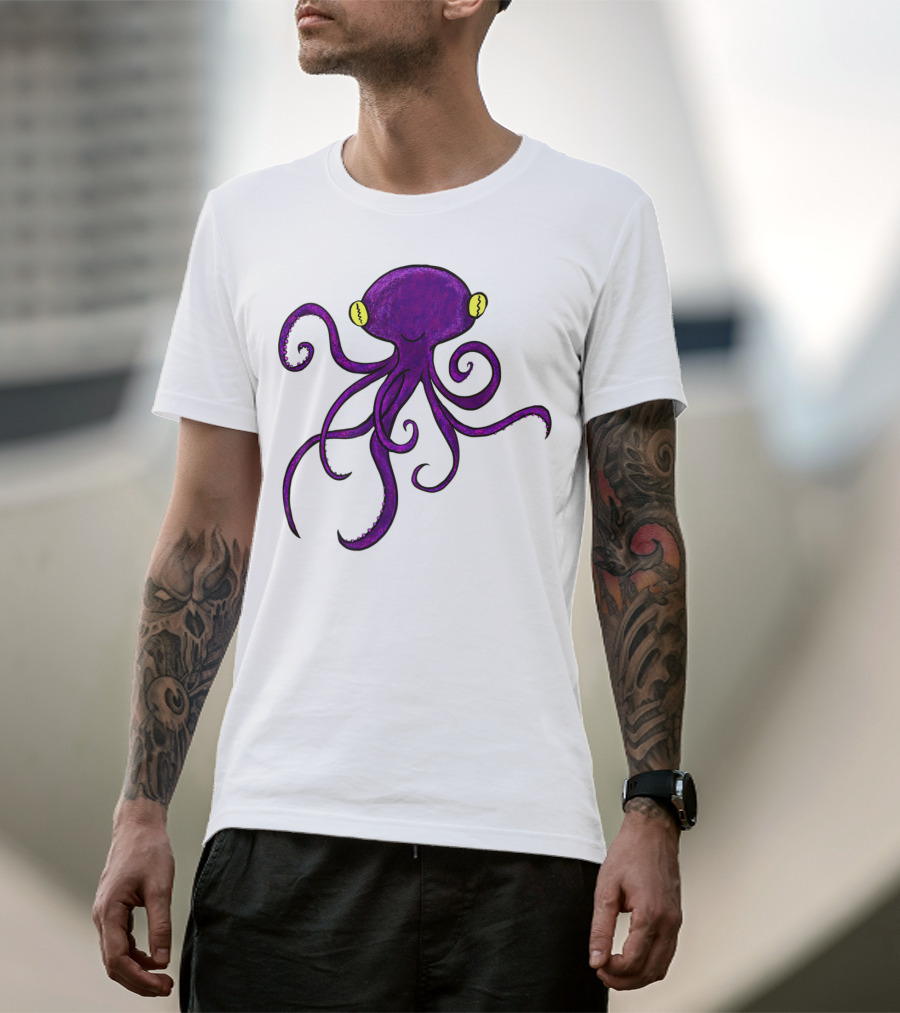 Purple Octopus Whimsical T-Shirt