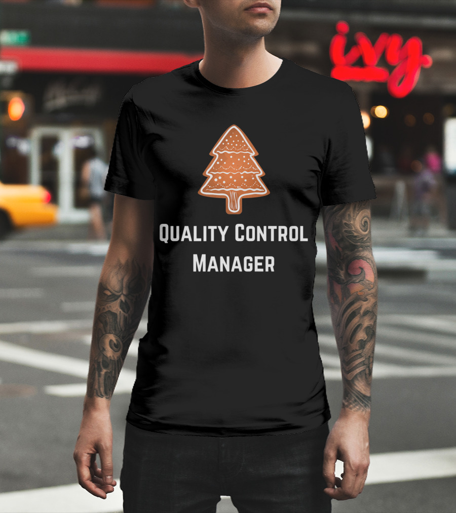 Quality Control Manager Christmas Tree Cookie T-Shirt