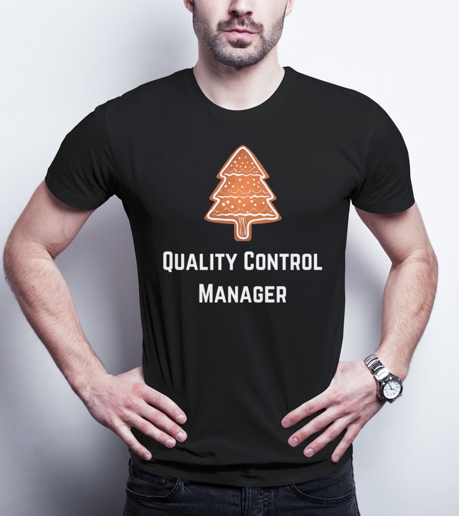 Quality Control Manager Christmas Tree Cookie T-Shirt