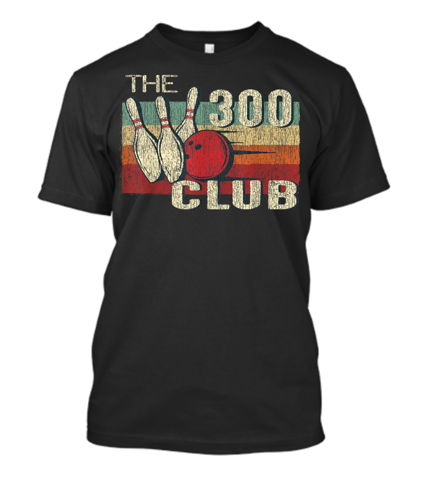 The 300 Club Perfect Bowling Game Retro T-Shirt