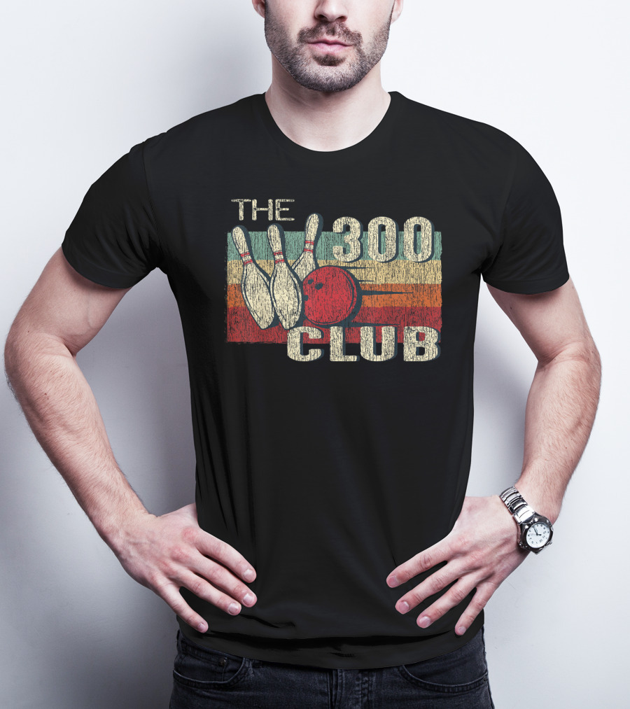 The 300 Club Perfect Bowling Game Retro T-Shirt