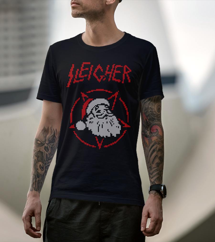 Sleigher Santa Pentagram Knit T-Shirt