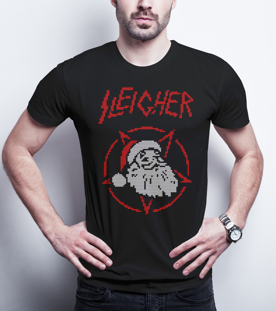 Sleigher Santa Pentagram Knit T-Shirt