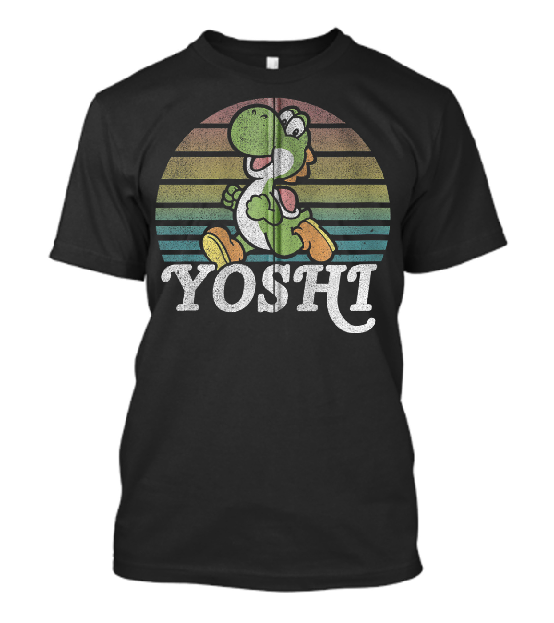 Yoshi Retro Stripes Super Mario T-Shirt