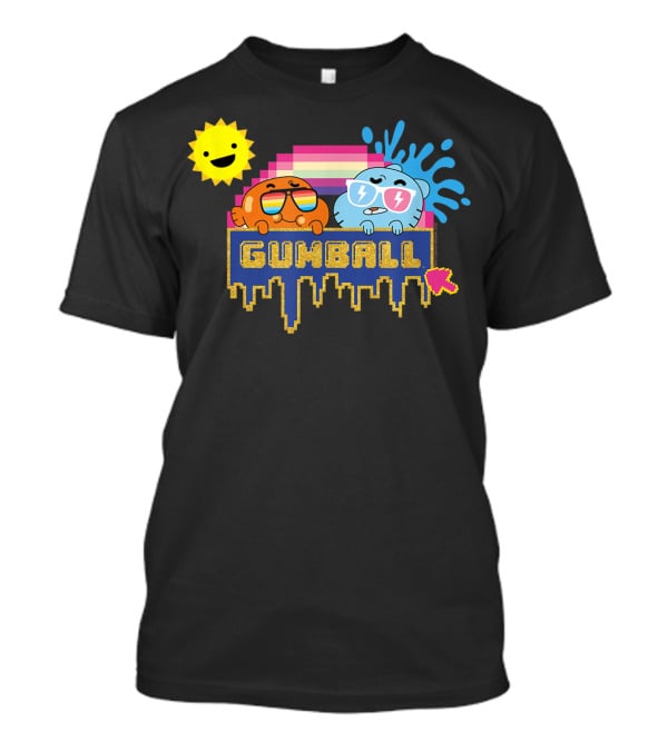 The Amazing World Of Gumball Sunshine Retro Pixel Art Gumball Characters T-Shirt