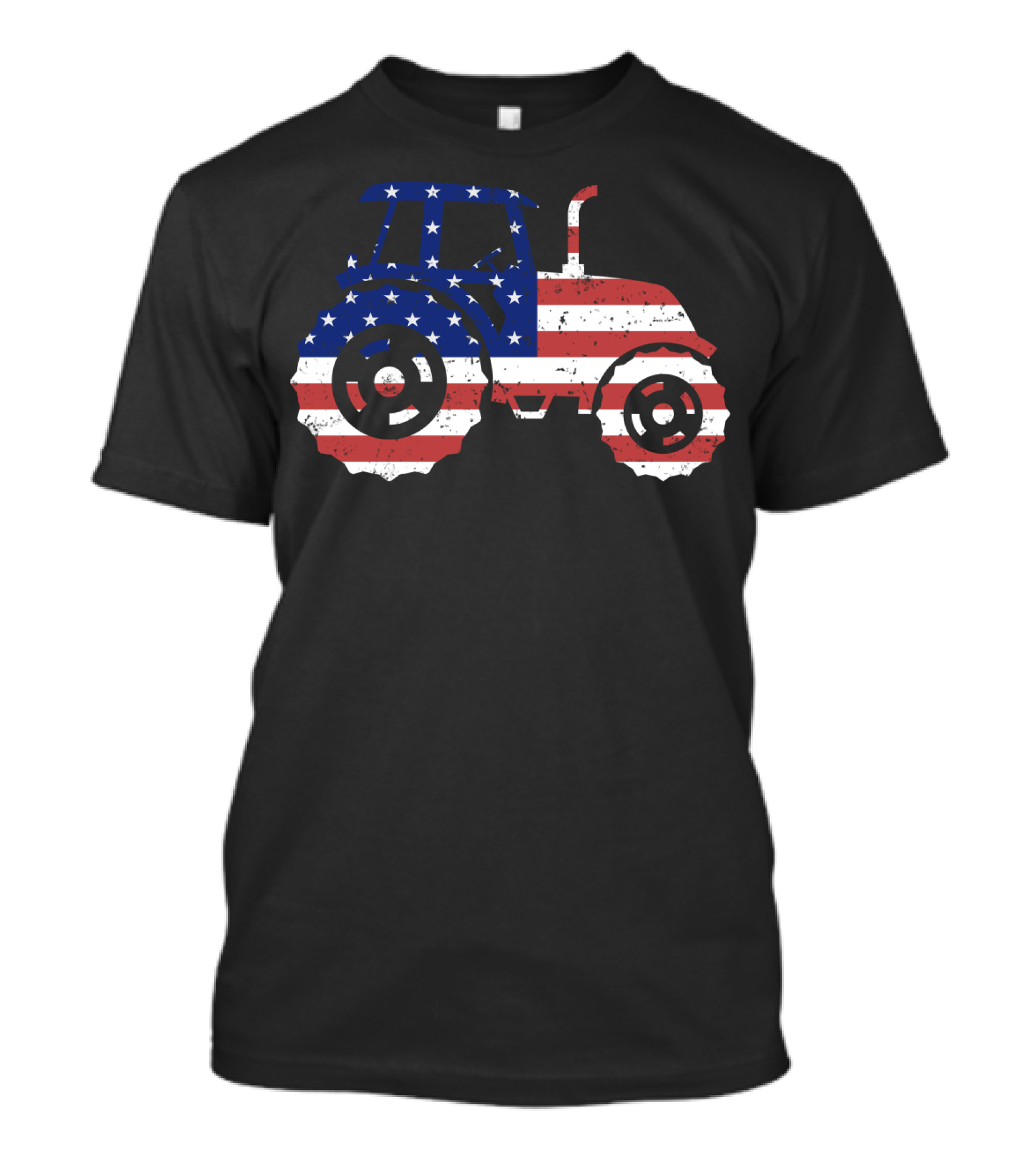 Tractor American Flag Farm Patriotic Farmer T-Shirt