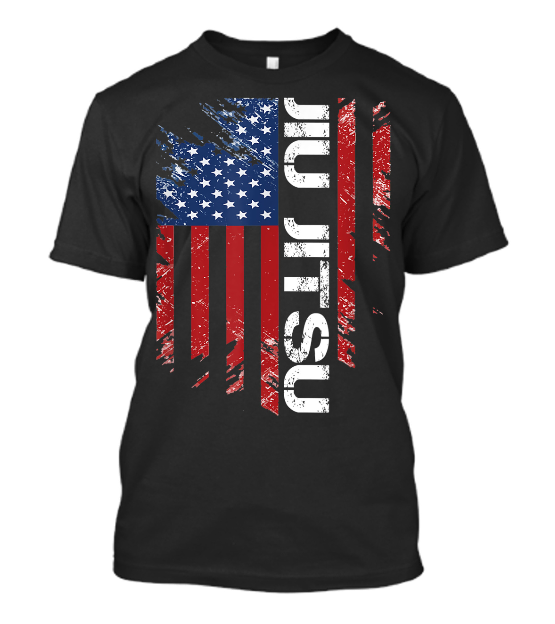 Vintage American USA Flag Jiu Jitsu T-Shirt