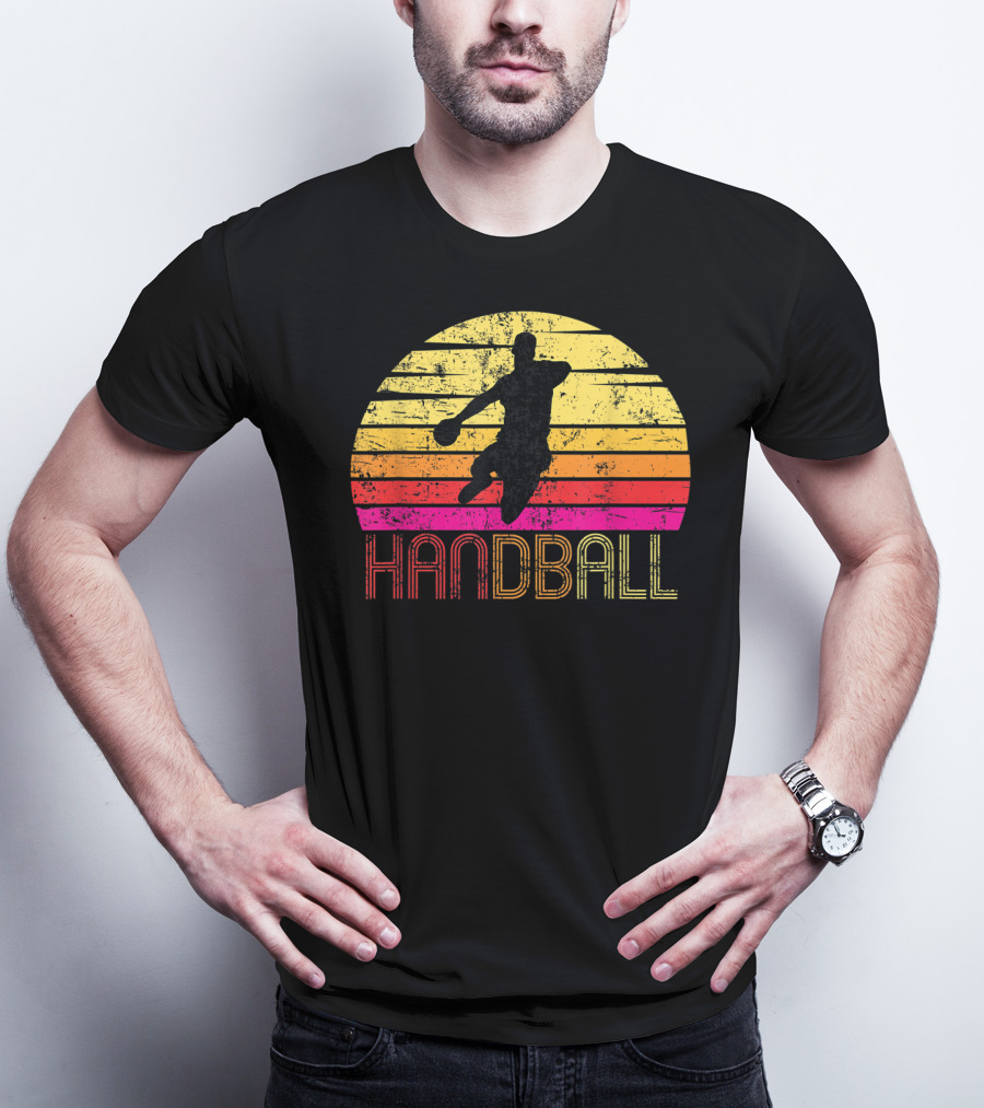 Vintage Handball Retro Sunset T-Shirt