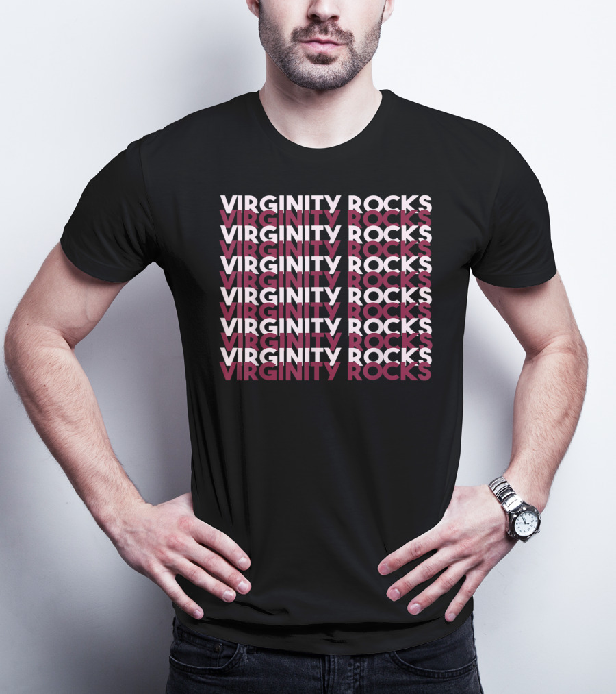 Virginity Rocks Grey Black Pink Danny Duncan T-Shirt