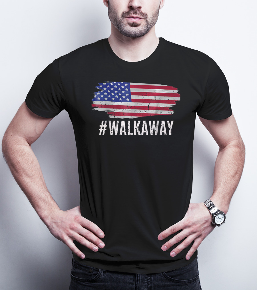 Walkaway Hashtag Walk Away American Flag Political T-Shirt