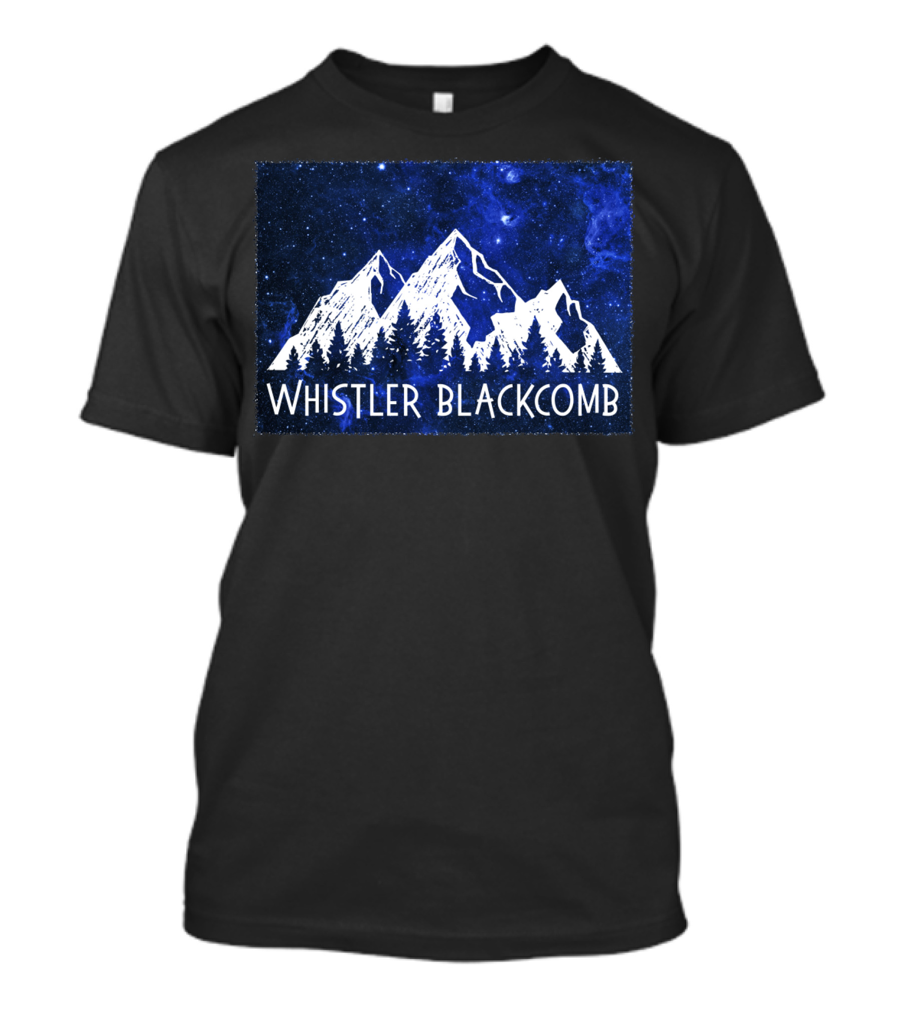 Whistler Blackcomb Mountain Scenic Starry Sky Forest T-Shirt