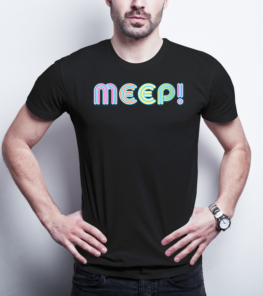 MEEP Colorful Neon Fun Pride Humorous Expression T-Shirt