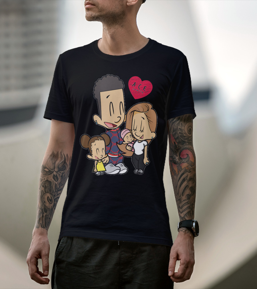 ACE Cartoon Family Merch Heart T-Shirt
