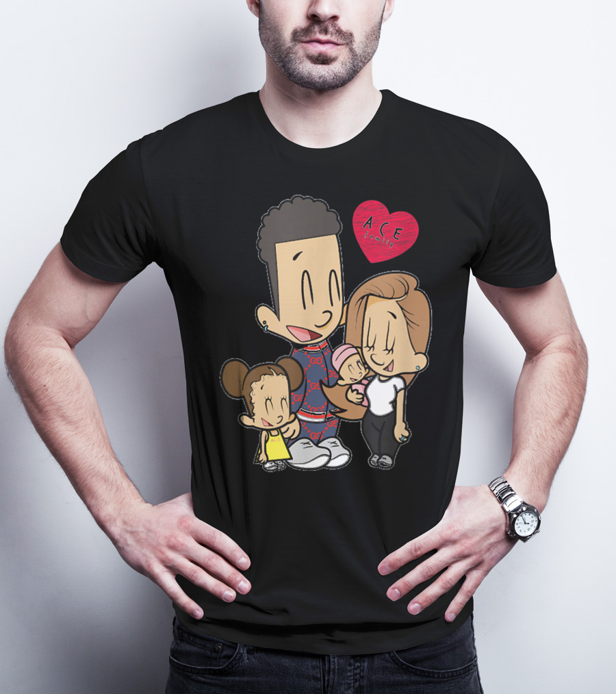 ACE Cartoon Family Merch Heart T-Shirt