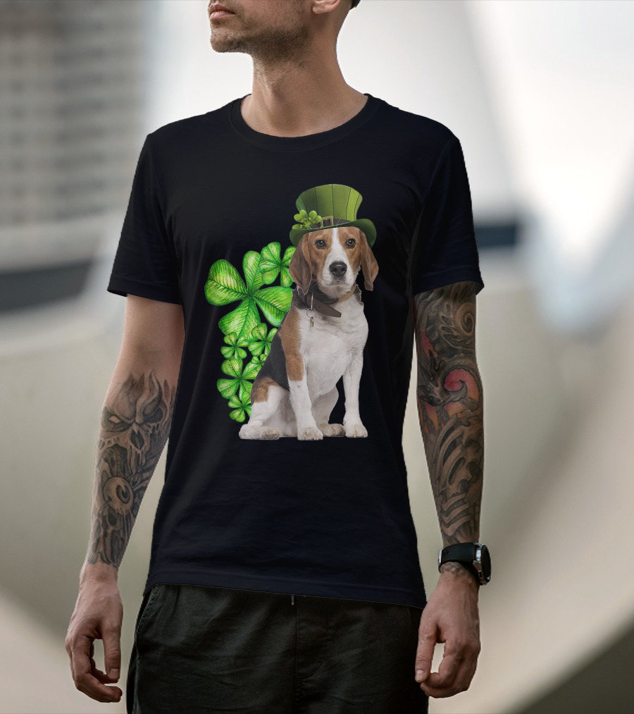 Beagles Irish Shamrock Dog Lovers St. Patrick's Hat T-Shirt