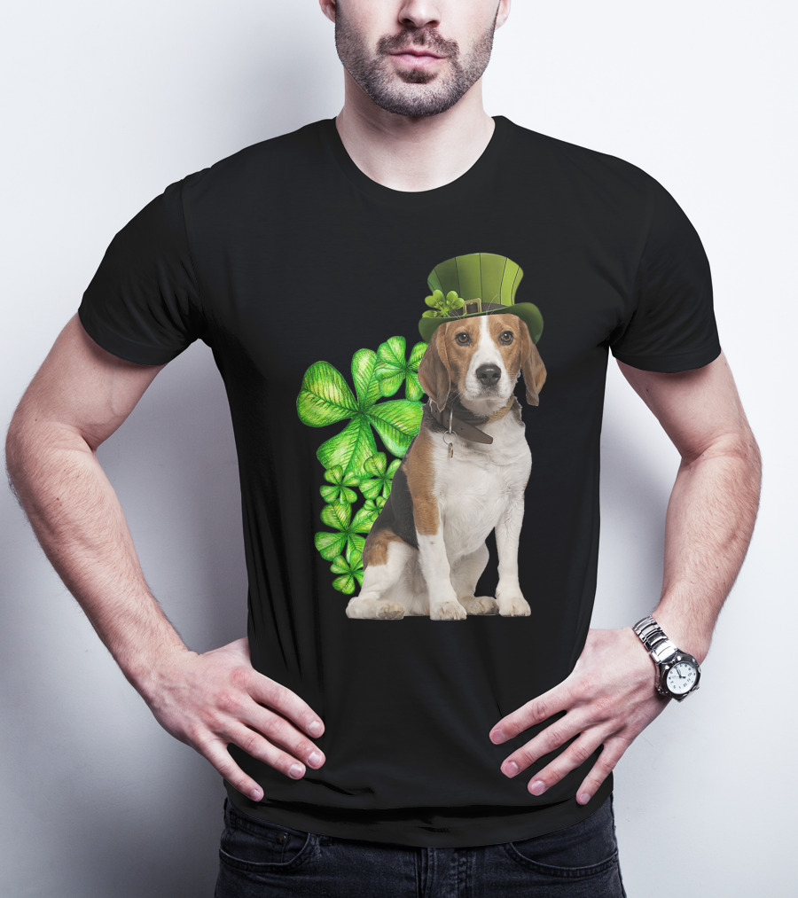 Beagles Irish Shamrock Dog Lovers St. Patrick's Hat T-Shirt
