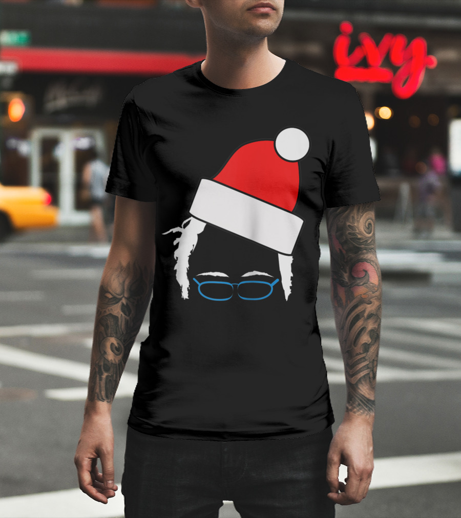 Bernie Sanders Santa Hat Christmas Holiday T-Shirt