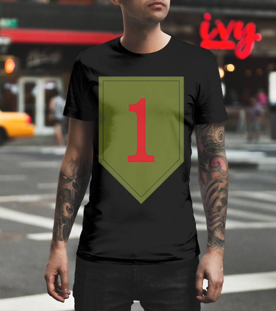 Big Red One 1st Infantry Division Patch Emblem Badge T-Shirt