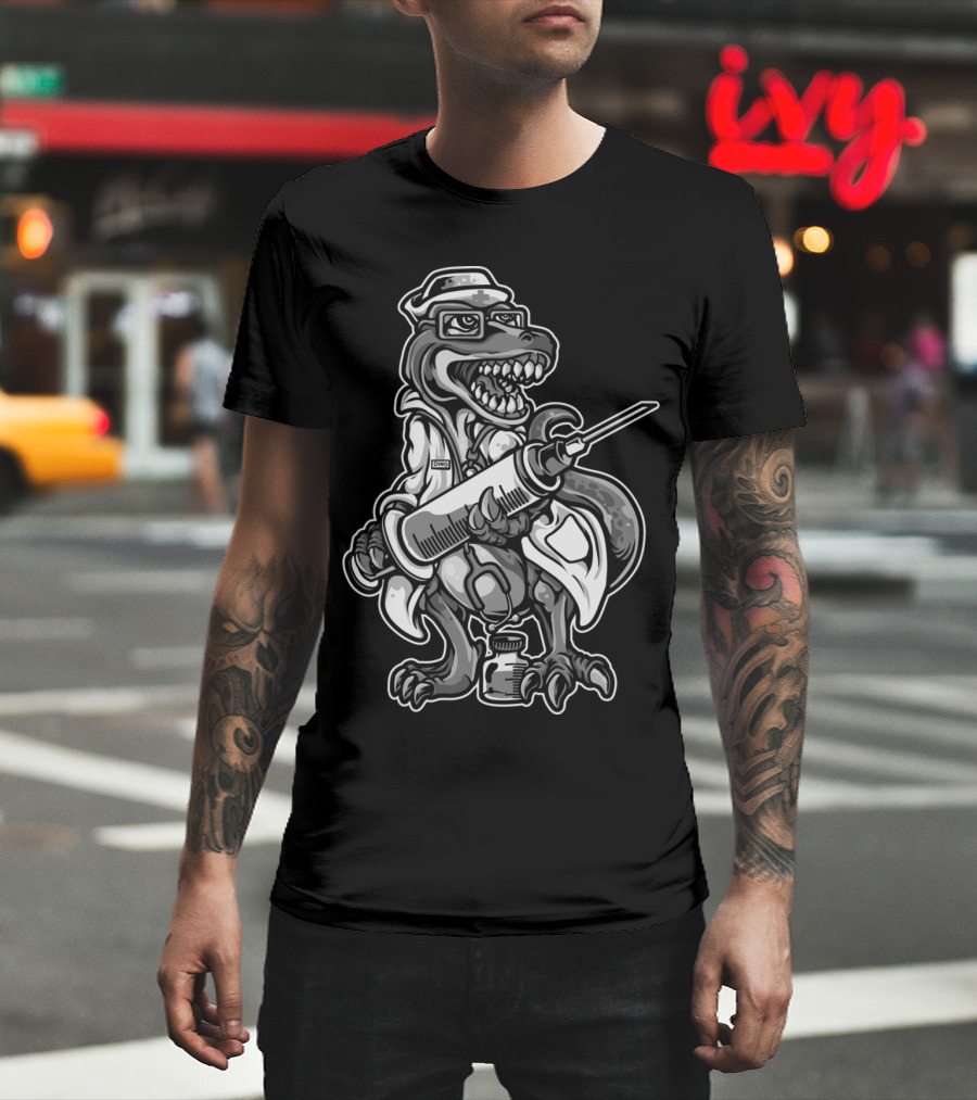 Funny Cute Nurse Dinosaur Love Registered T-Shirt
