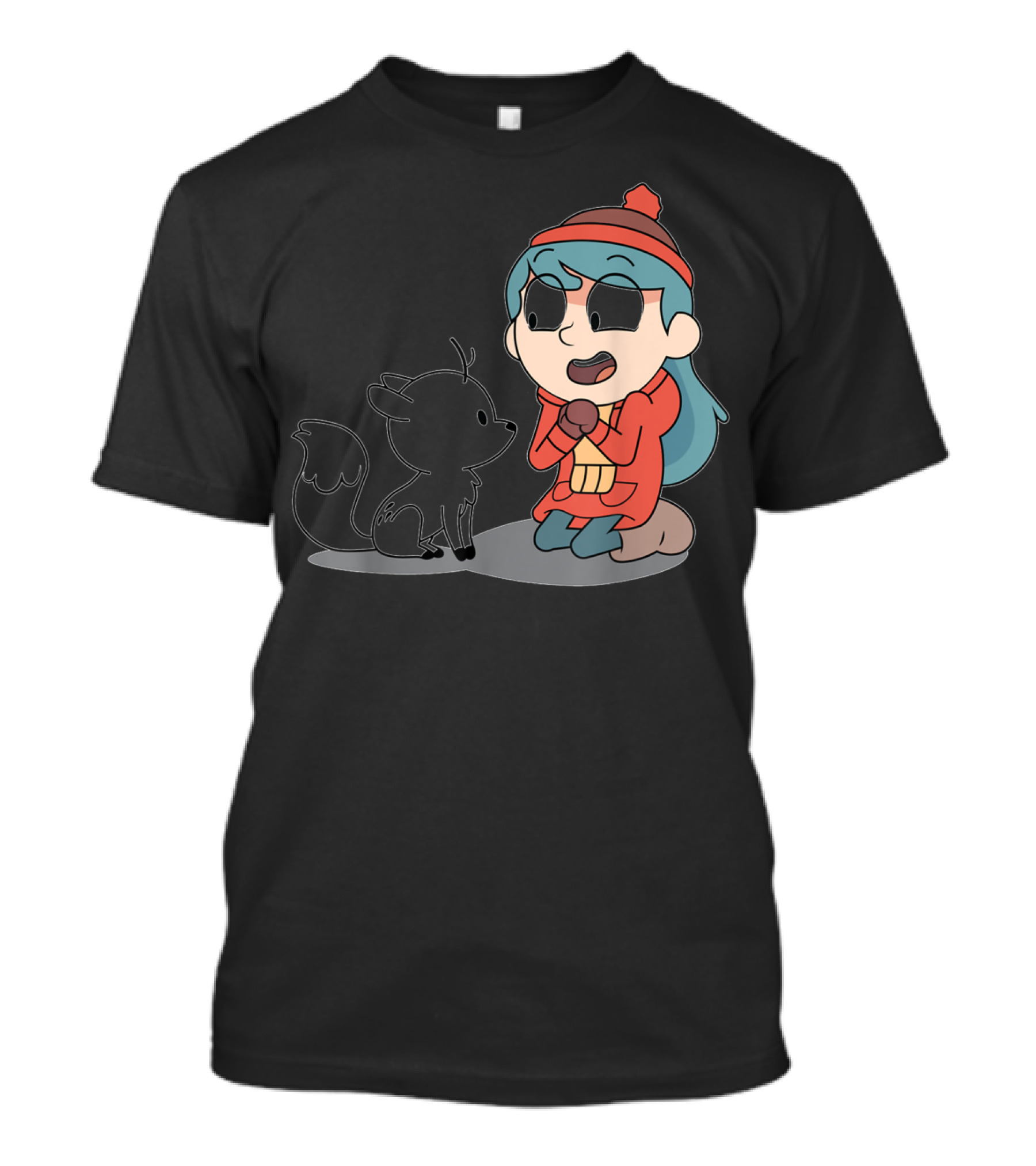 Hilda And Twig Sitting Joyfully In Winter Wear T-Shirt