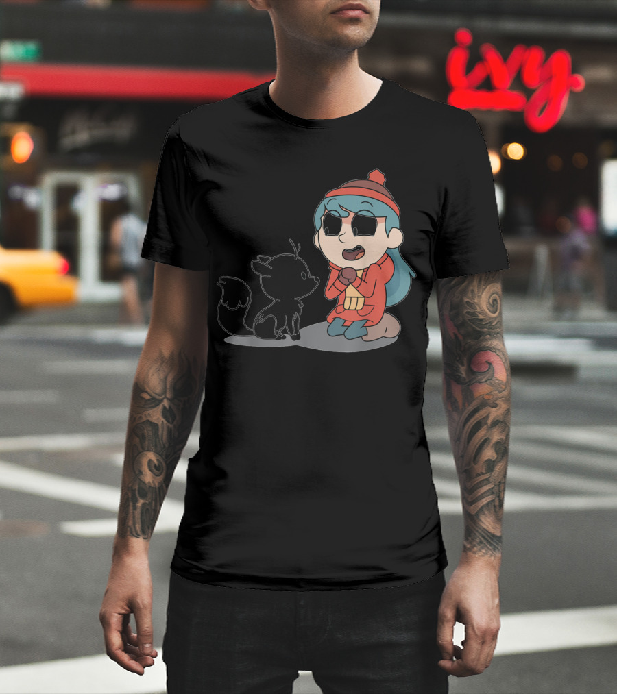 Hilda And Twig Sitting Joyfully In Winter Wear T-Shirt