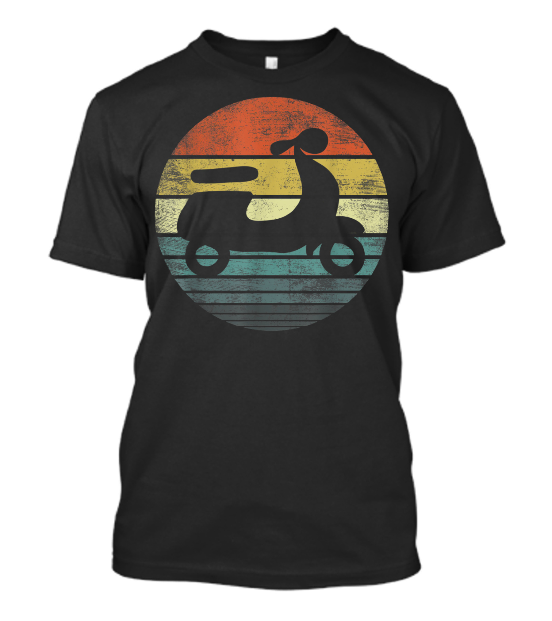 Scooter Driver Retro Sunset Vintage T-Shirt