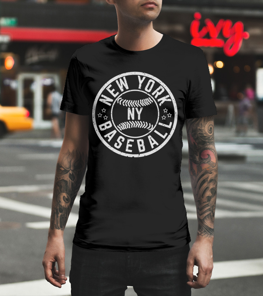 New York NY Baseball Classic Hometown City Arch Pro T-Shirt