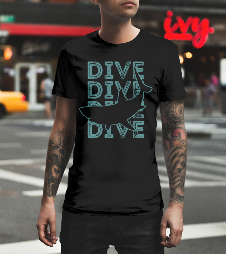 Dive Shark Dive Dive Dive Future Marine Biologist Ocean Life T-Shirt