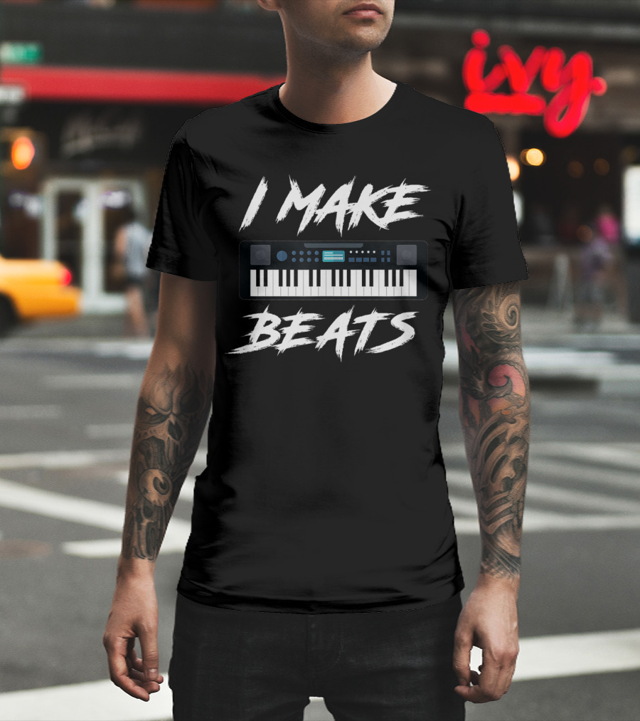 I Make Beats Keyboard DJ Audio Music Producer T-Shirt
