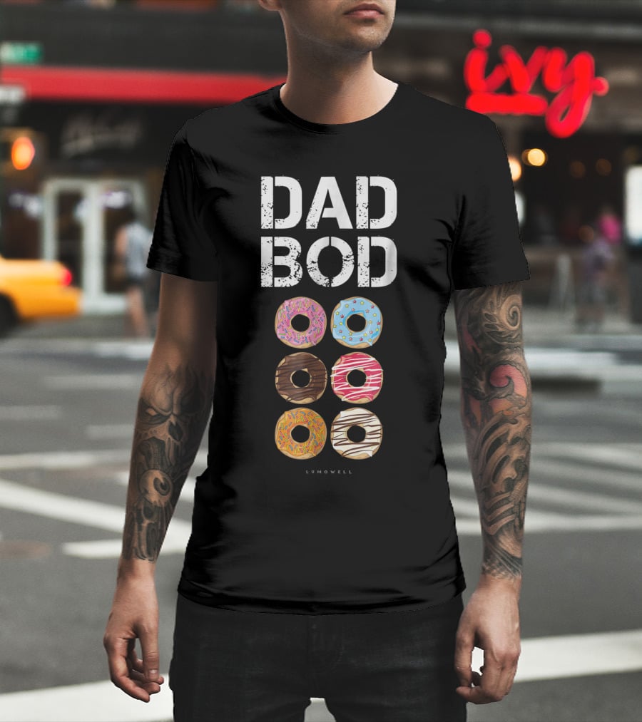Dad Bod Donut Six Pack Daddy Gym Lumowell T-Shirt