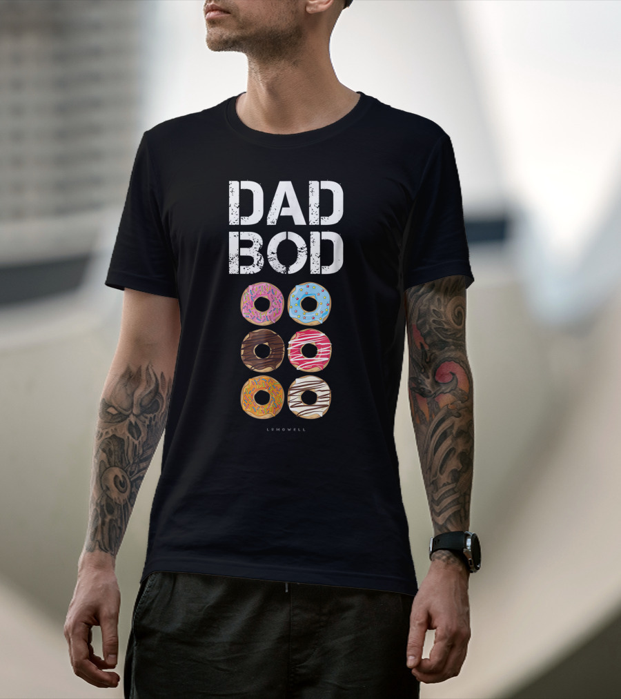 Dad Bod Donut Six Pack Daddy Gym Lumowell T-Shirt