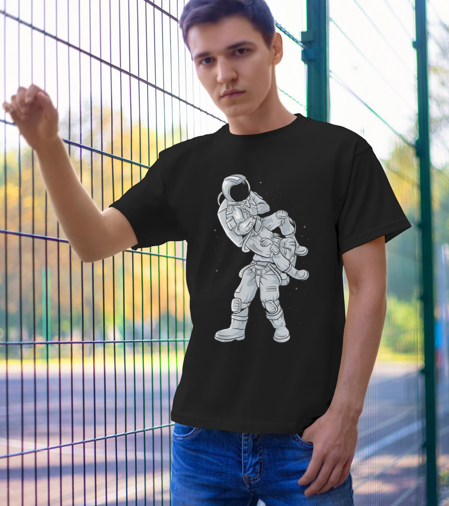 Galaxy Astronaut Armbar BJJ Jiujitsu Technique T-Shirt