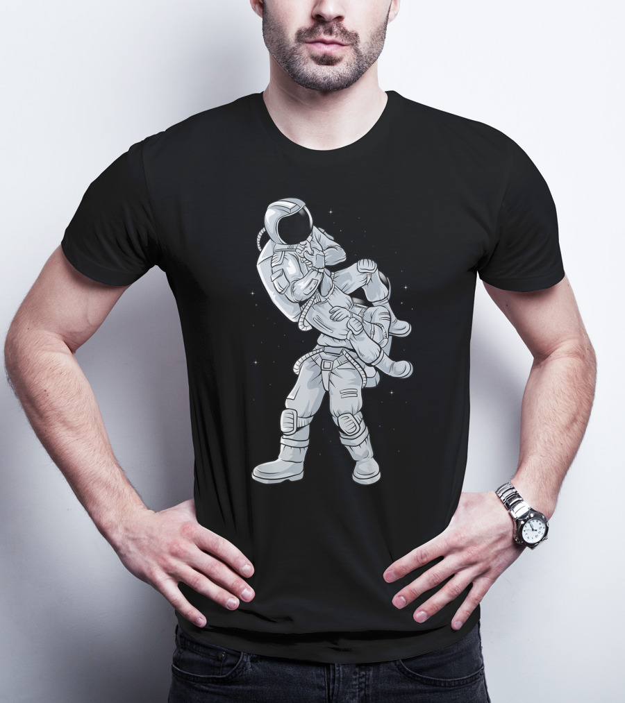 Galaxy Astronaut Armbar BJJ Jiujitsu Technique T-Shirt