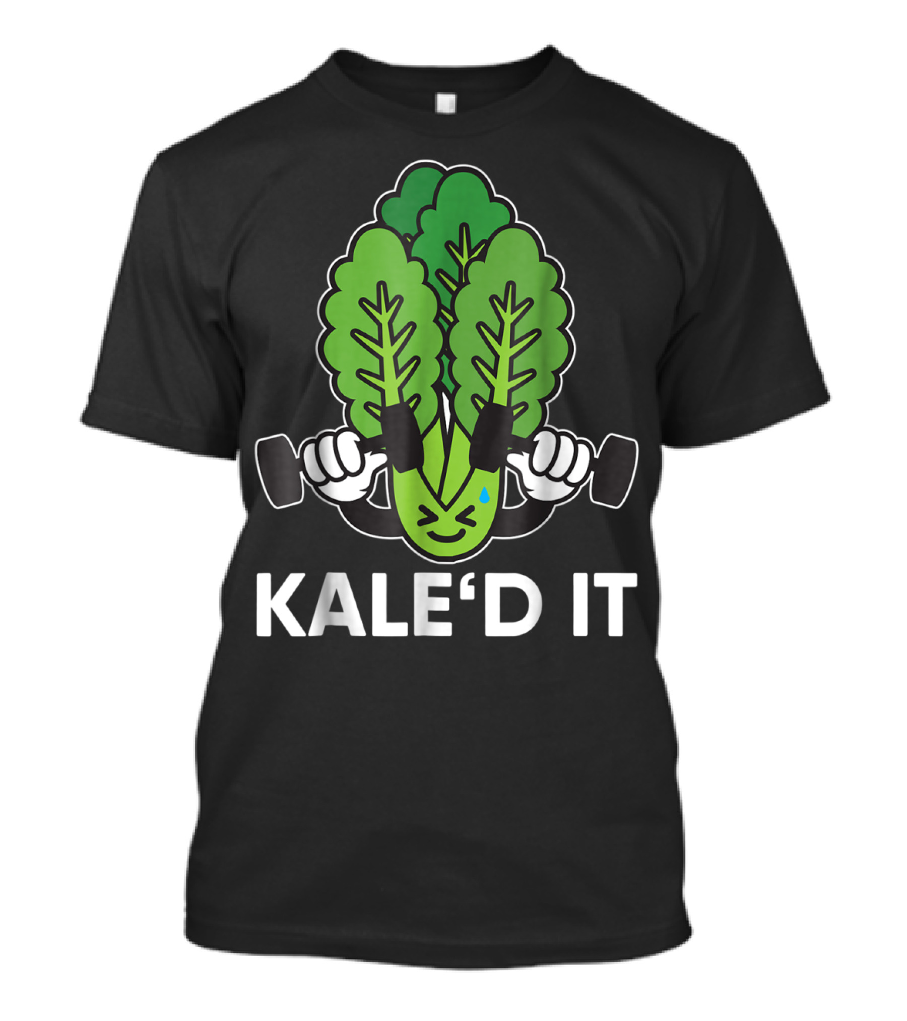 Kale'd It Gym Vegan Power Nailed It Exercise Dumbbell Workout T-Shirt