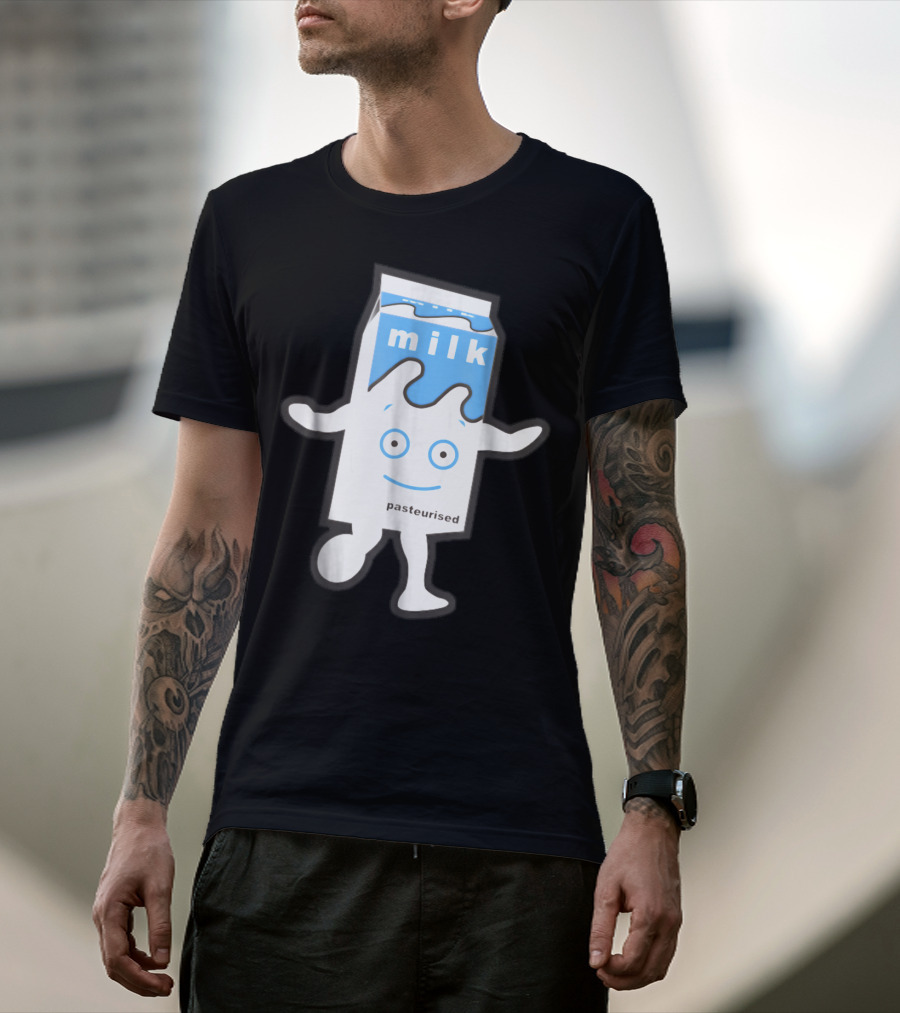 Blur Milky Milk Pasteurised Smiling Carton T-Shirt