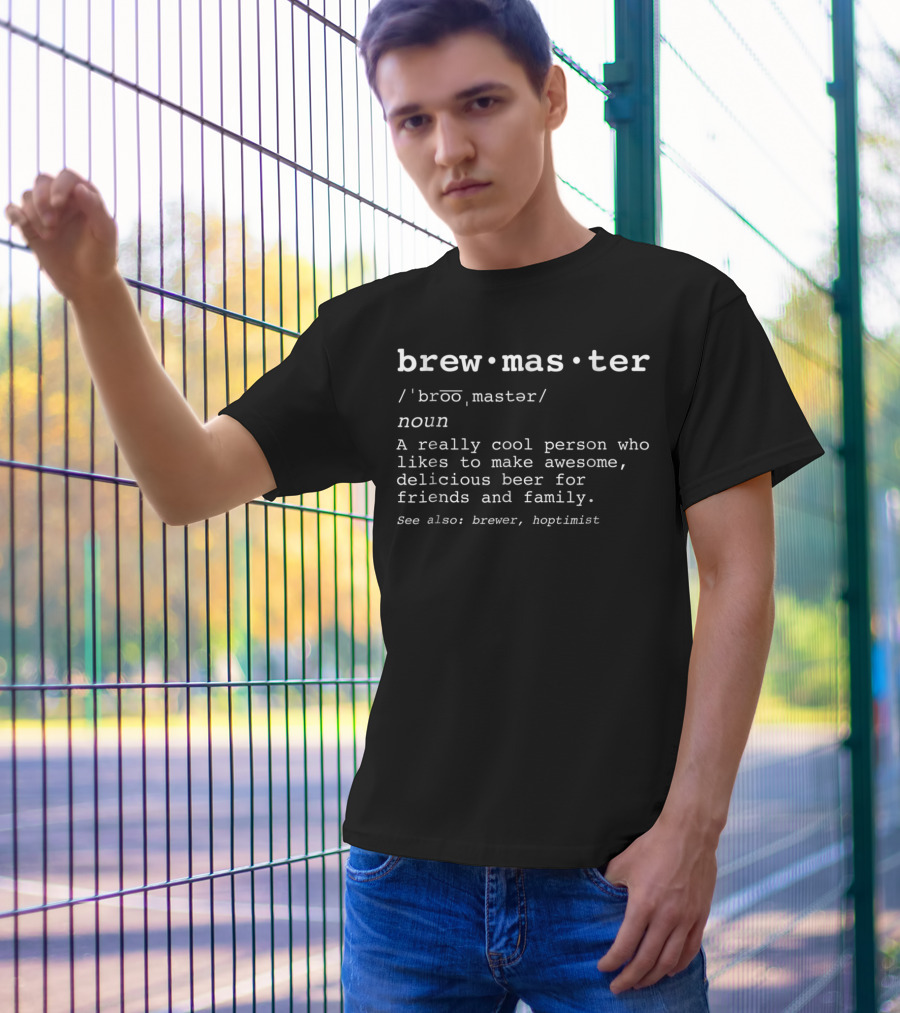 Brewmaster Definition Cool Beer Maker Brewer Hoptimist T-Shirt