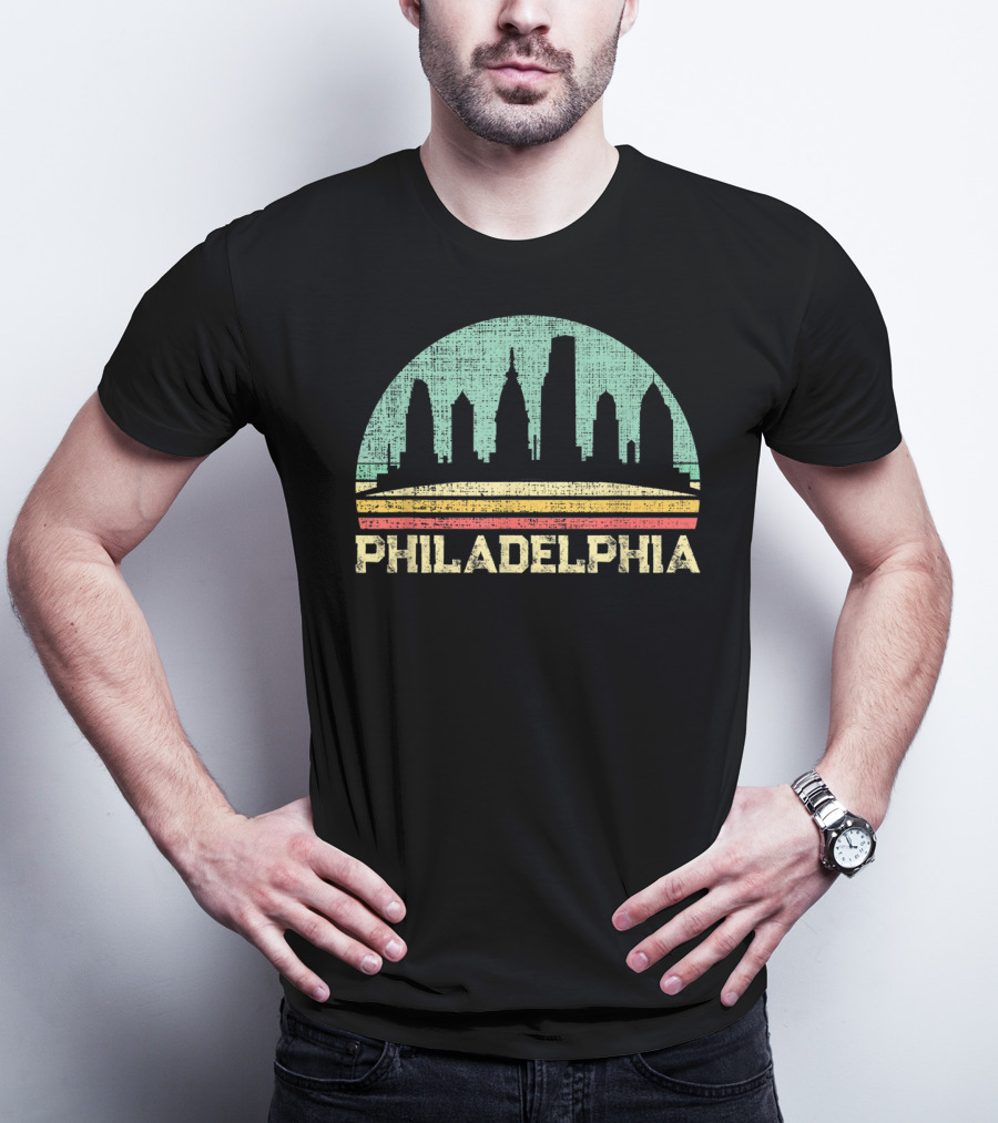 Classic Vintage Philadelphia City Skyline Pennsylvan T-Shirt