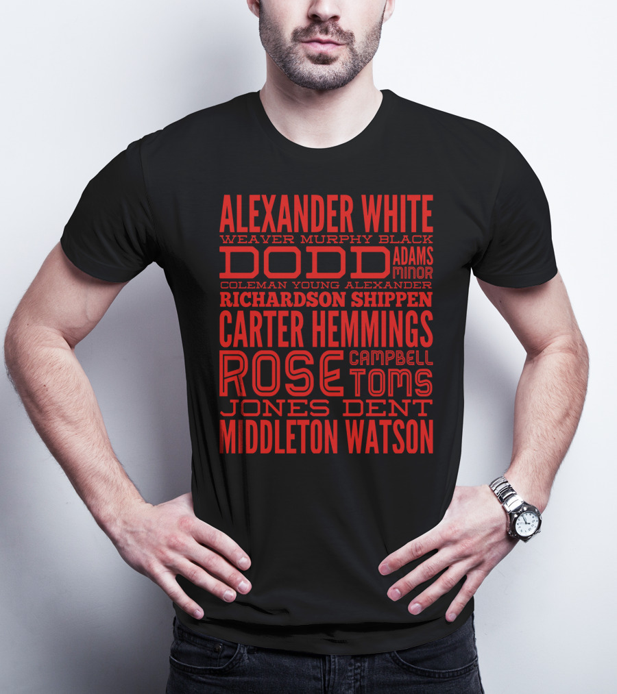 D Sigma Founders Day Alexander White Dodd Richardson Carter Rose Middleton T-Shirt