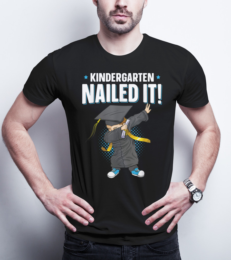 Kindergarten Nailed It Dabbing Graduation Boy T-Shirt