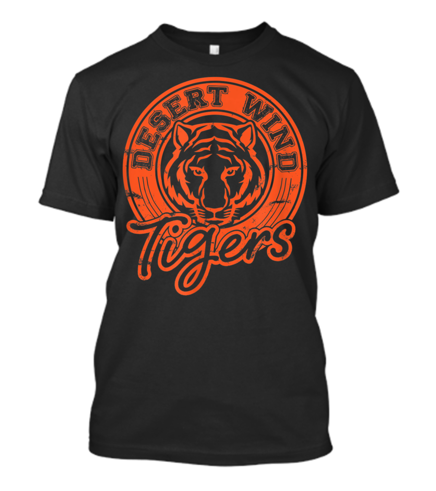 Desert Wind Middle School Tigers Distressed Logo DWMS T-Shirt