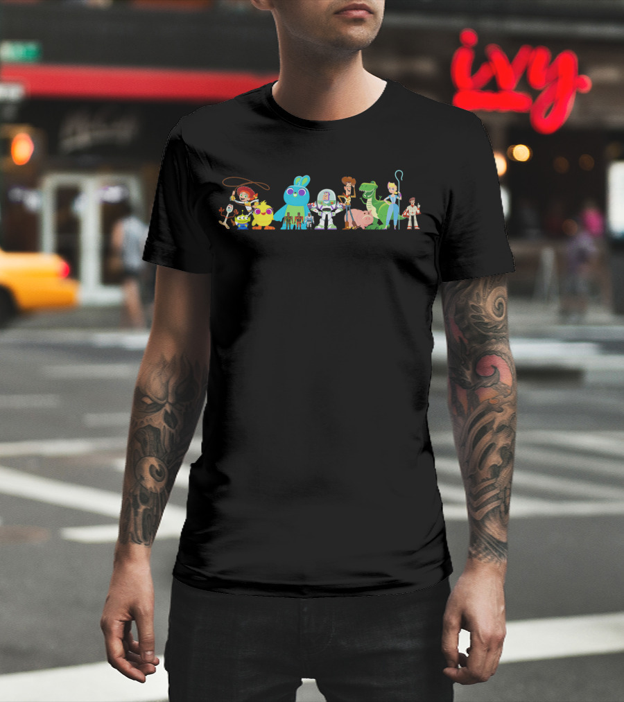 Disney Pixar Toy Story 4 Characters Group Image T-Shirt