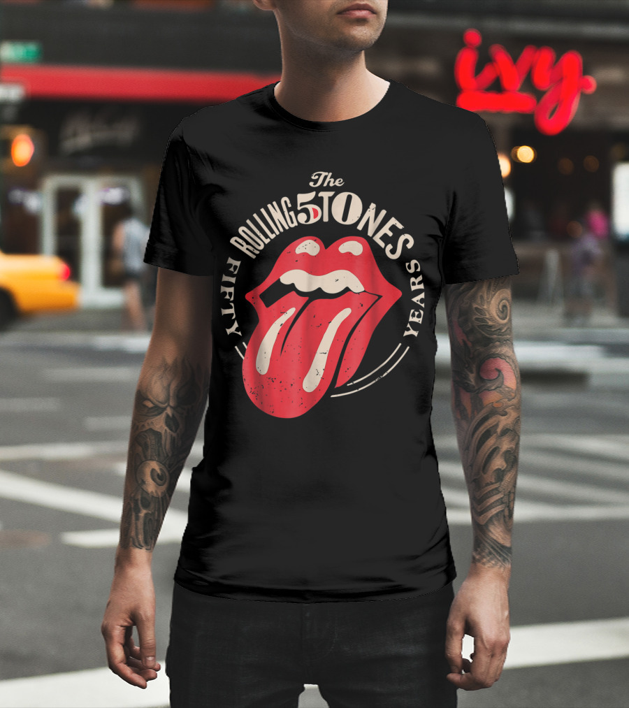 The Rolling Stones Fifty Years 5 Tongue Lips T-Shirt