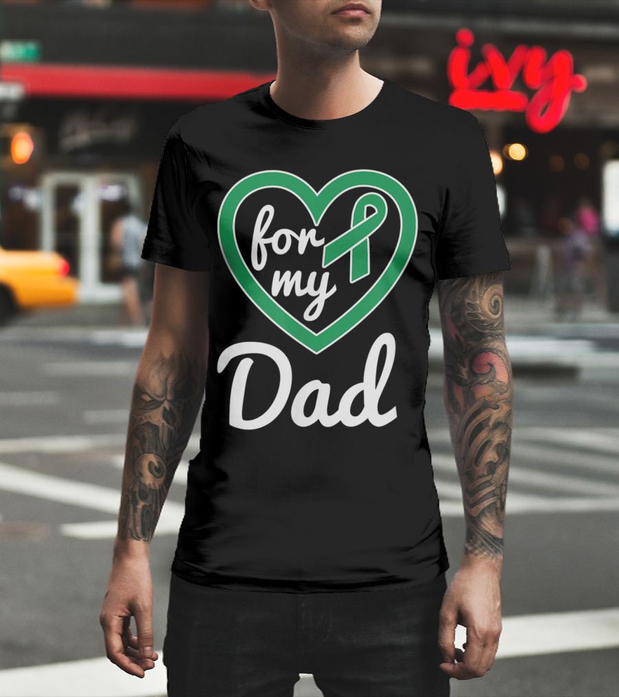 For My Dad Liver Cancer Ribbon Awareness T-Shirt