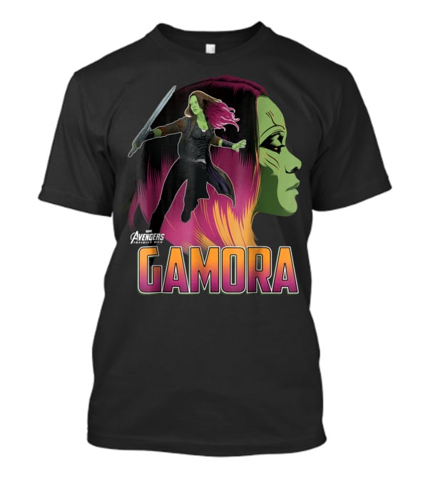 Avengers Infinity War Gamora Profile And Action Pose T-Shirt
