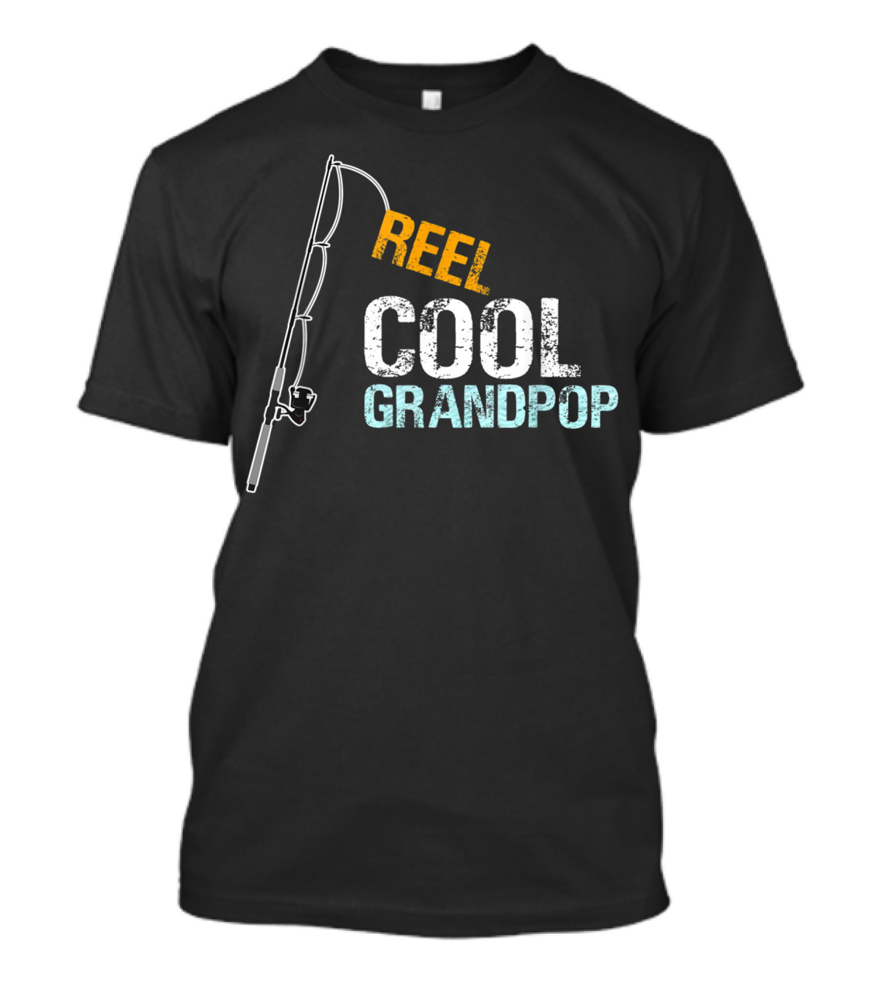 Reel Cool Grandpop Fishing Rod Design From Granddaughter T-Shirt