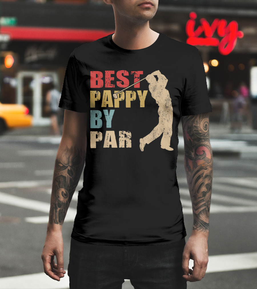 Best Pappy By Par Mens Father's Day Funny Golf Player T-Shirt