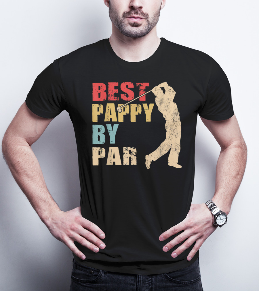 Best Pappy By Par Mens Father's Day Funny Golf Player T-Shirt