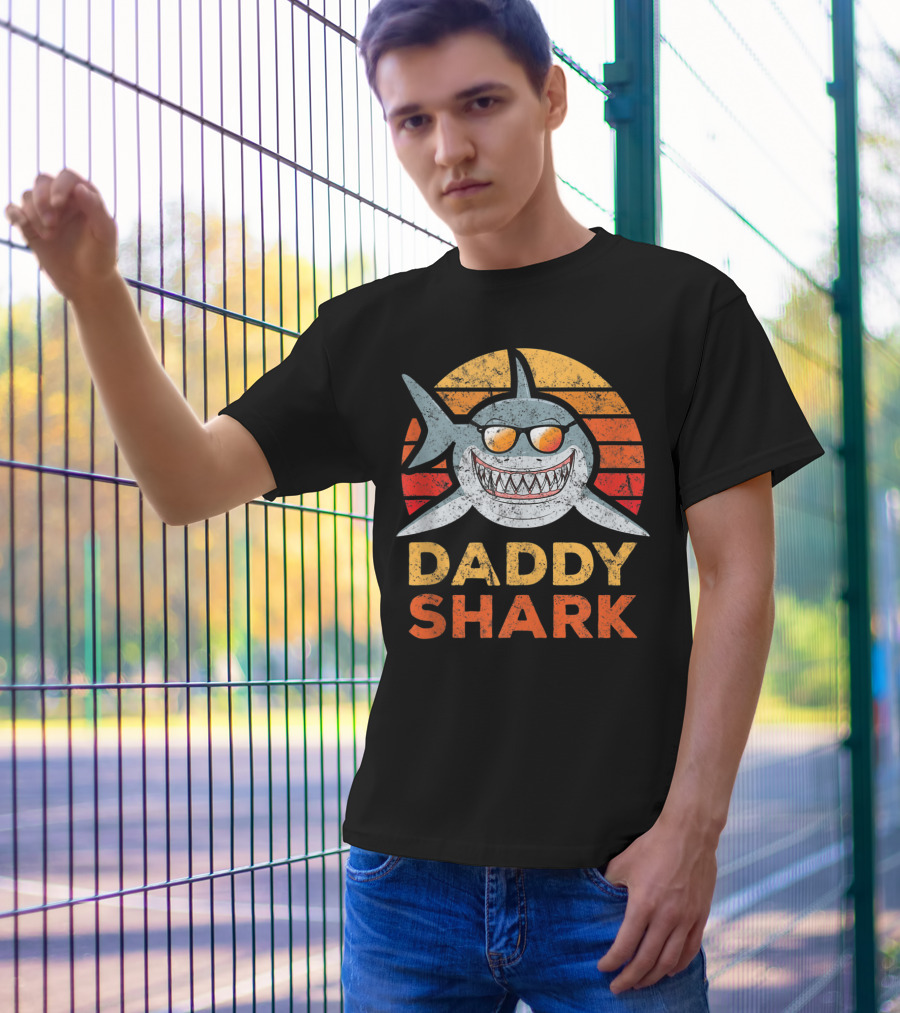 Daddy Shark Tropical Sunset T-Shirt