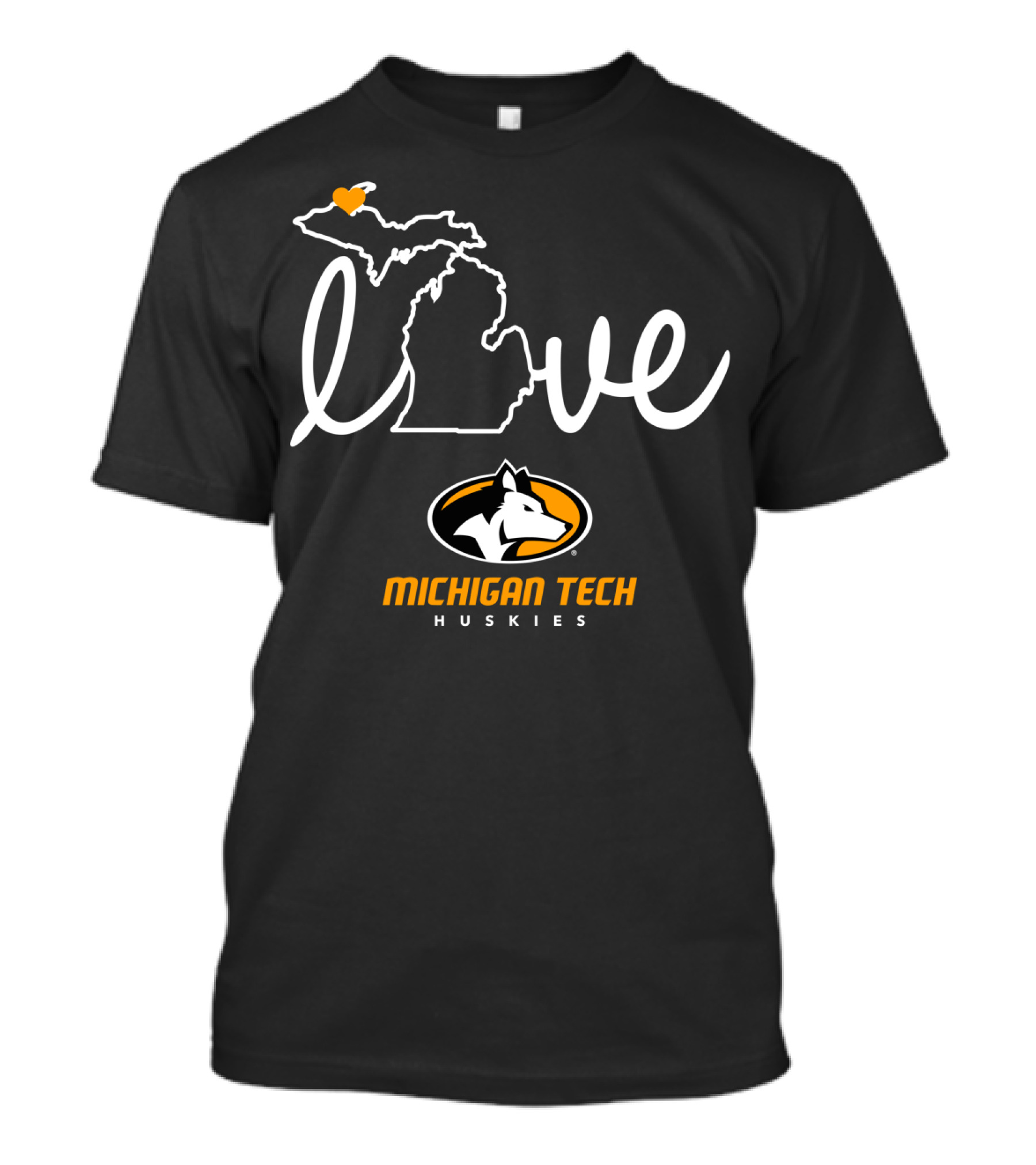 Love Michigan Tech Huskies State Map Iconic T-Shirt